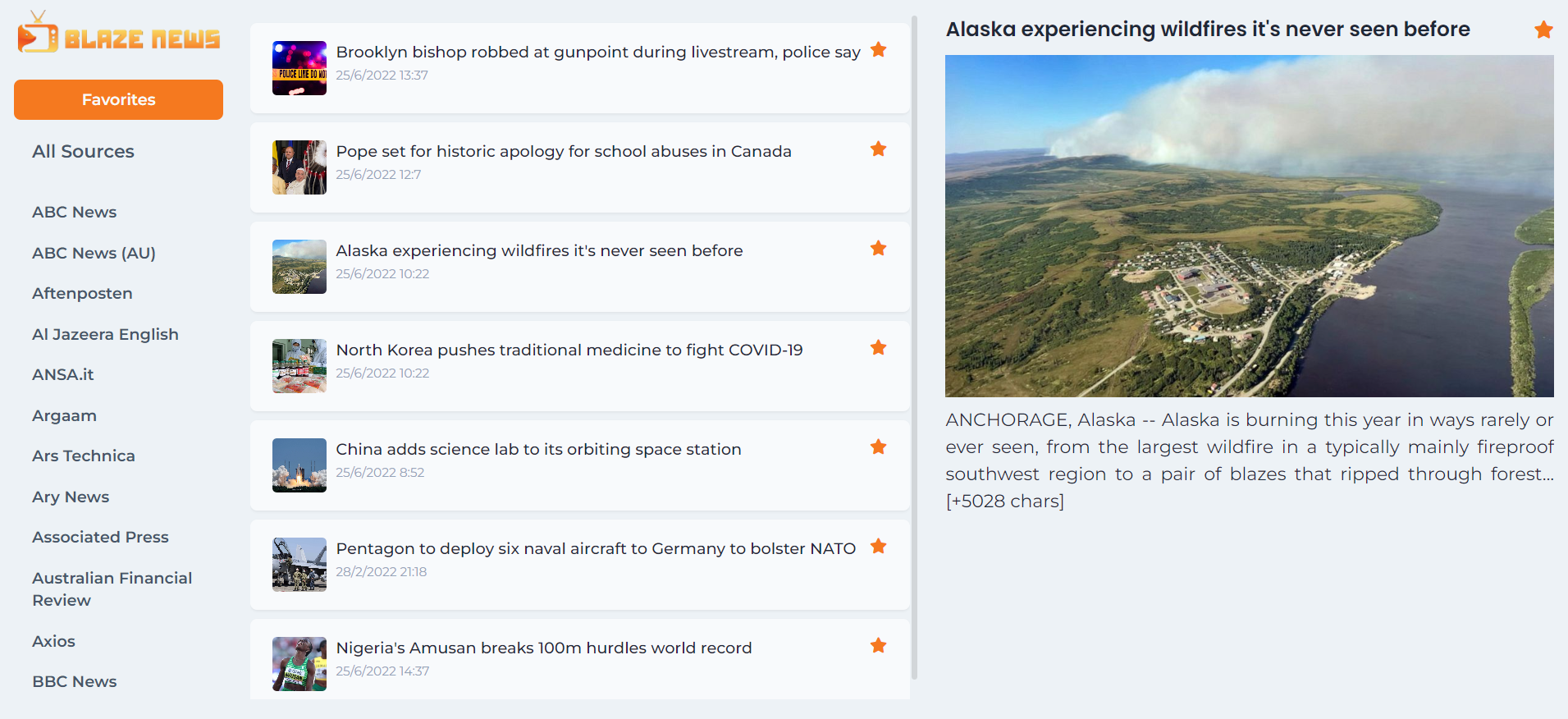 GitHub - Tarandeep-s1ngh/blaze-news