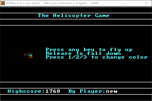 GitHub - csl-8bit/8086helicopter: A 8086 assembly helicopter game ...