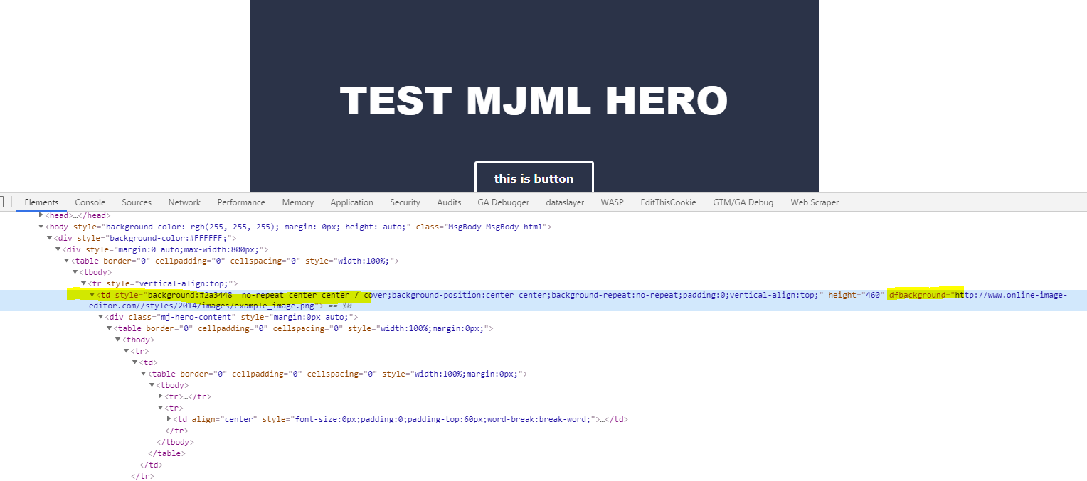 MJML HERO is not taken account within Laposte’s webmail · Issue #1575 · mjmlio/mjml · GitHub