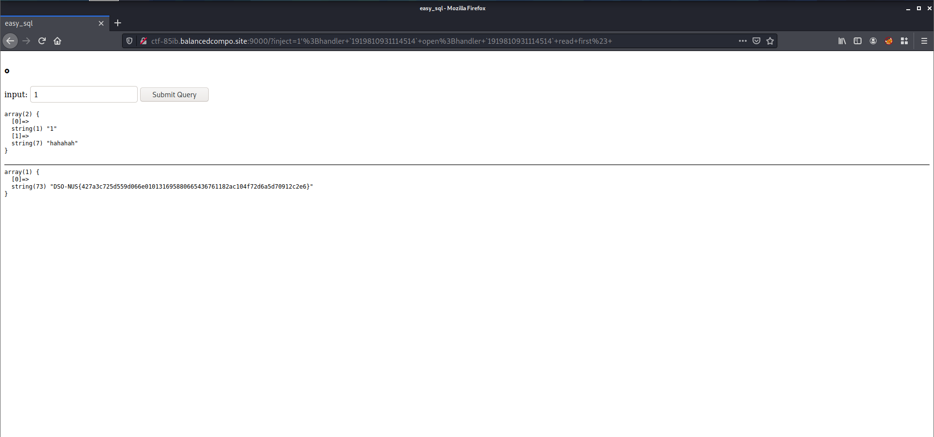 GitHub - ZYChua02/DSO-NUS-CTF-Easysql: Writeup on Easysql for DSO-NUS CTF 2021