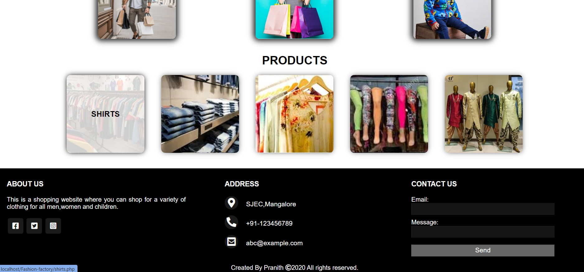 GitHub - pranith-rao/Fashion-Factory: A simple shopping website where the admin can perform CRUD ...