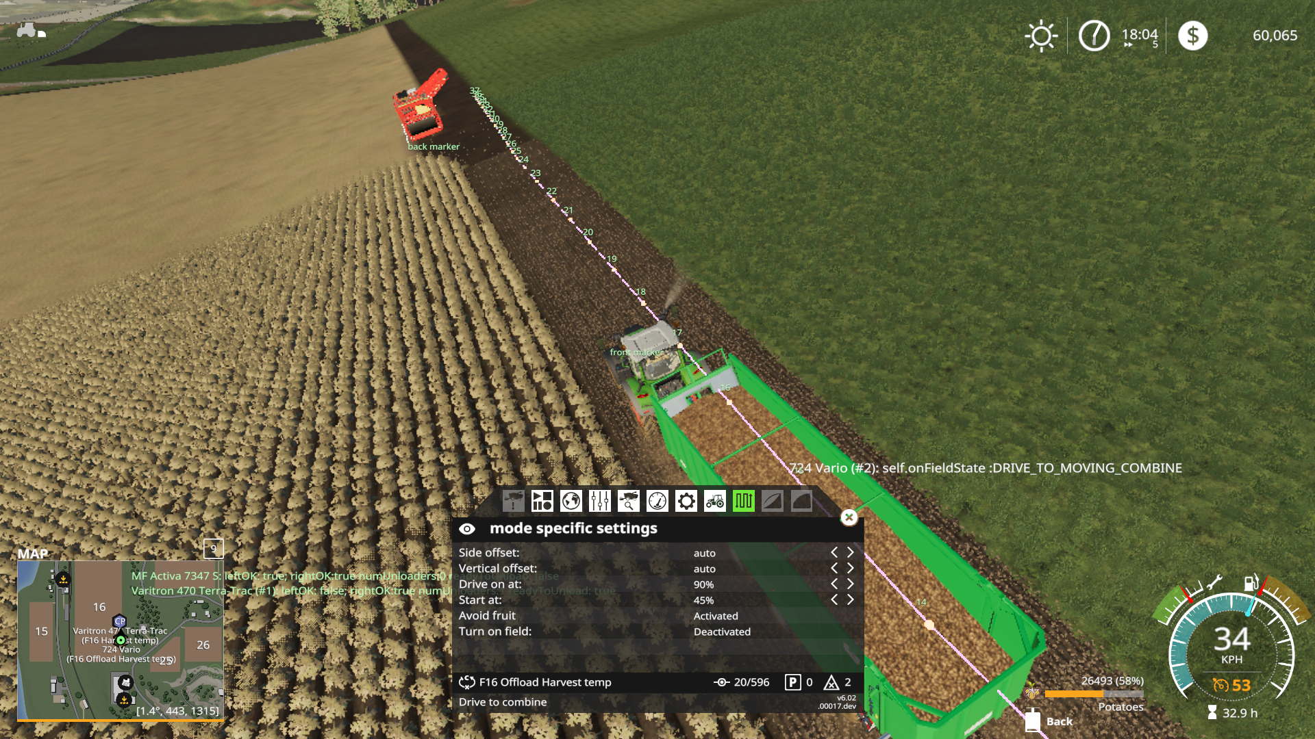 Harvester unloading to trailer, cannot unload too close to harvester · Issue #5459 · Courseplay ...