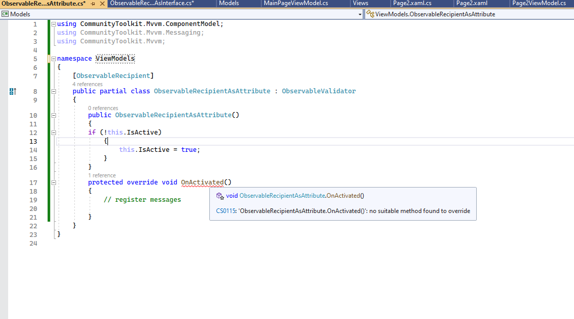 Onactivated Method Cannot Be Overriden When Observablevalidator Is Inherited And 9980