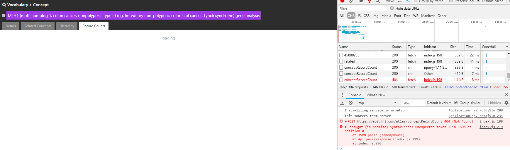 error while browsing record count tab · Issue #1064 · OHDSI/Atlas · GitHub