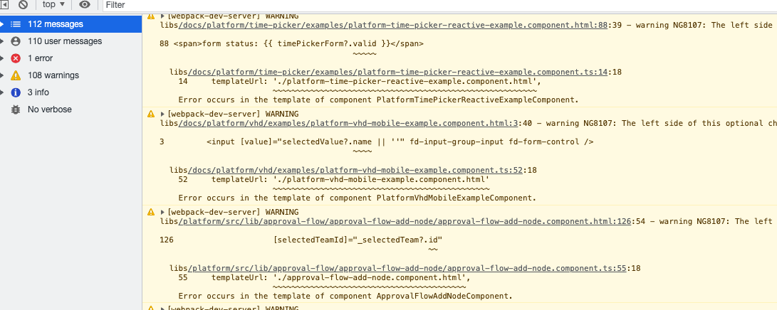 bug: docs warnings · Issue #9177 · SAP/fundamental-ngx · GitHub