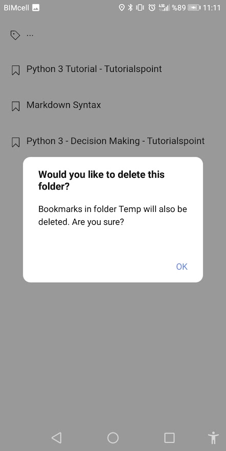 [Bug] Deleting a bookmark deletes the whole folder · Issue #799 ...