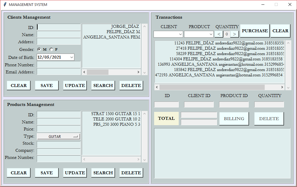 GitHub - FelipeDS98/Management-System: Tkinter application for CREATING ...