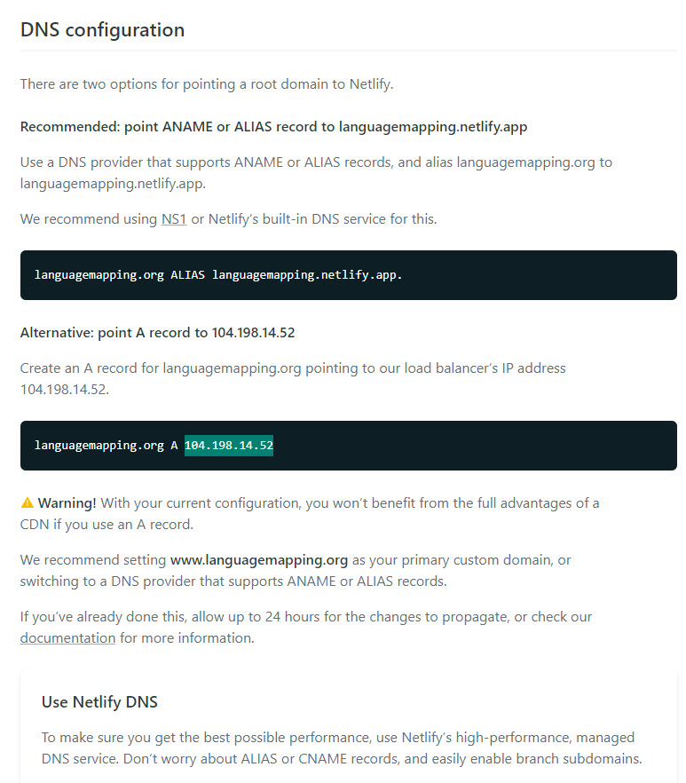 Connect Domain To Netlify · Issue 17 · Language Mappinglanguage Map