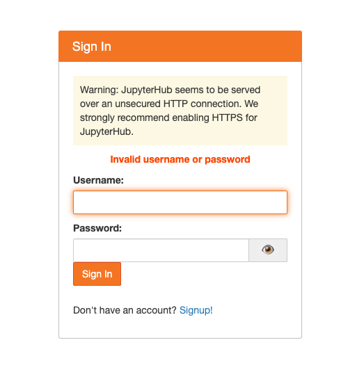 failed login for admin user · Issue #138 · jupyterhub/nativeauthenticator · GitHub