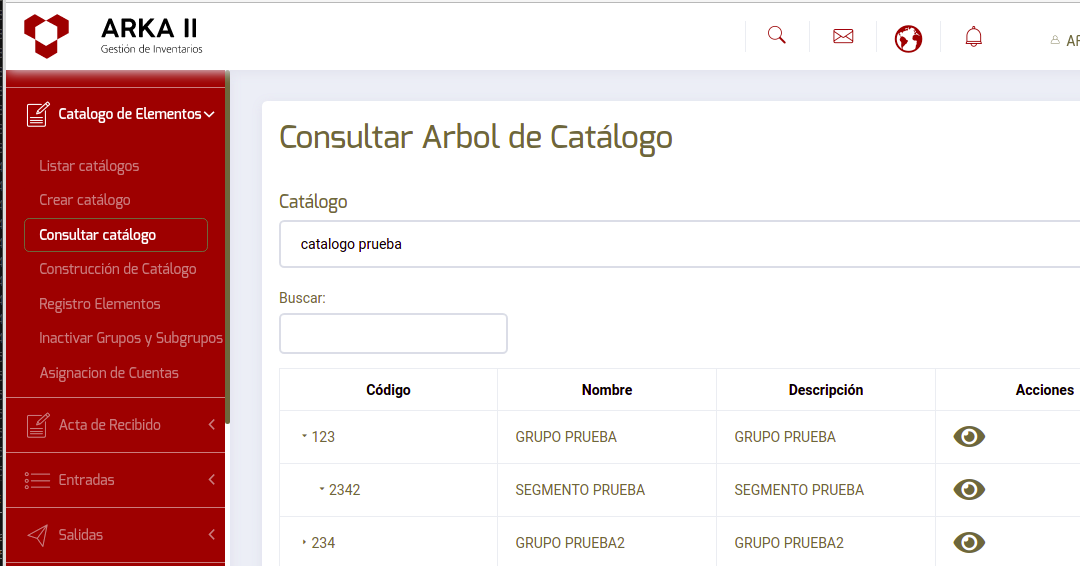 Realizar el funcionamiento para el registro de desde el cliente a API Catalogo_elementos_crud ...