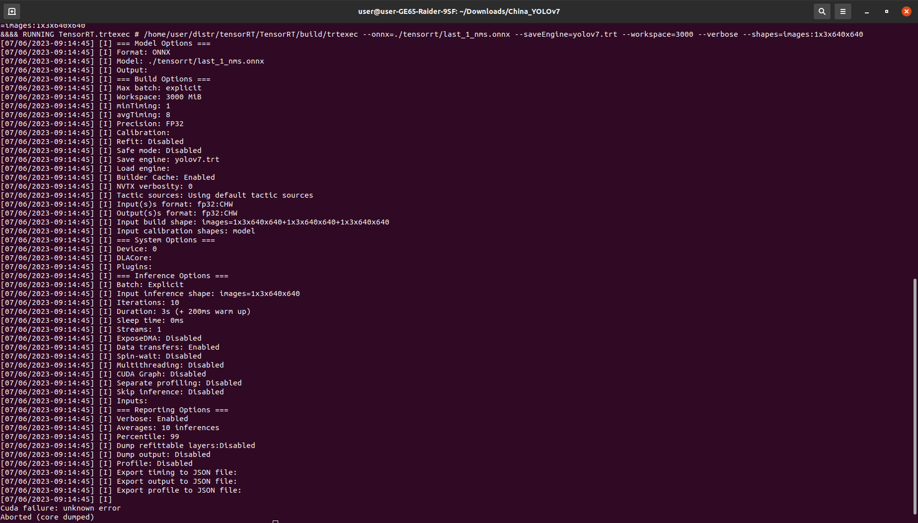 Cuda failure: unknown error · Issue #3110 · NVIDIA/TensorRT · GitHub
