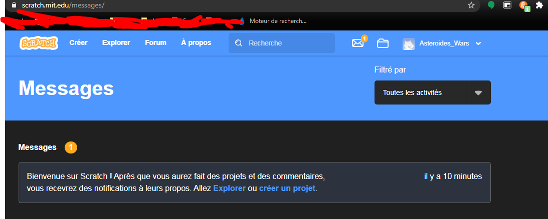 When a user has a message from the Scratch team, the message displays incorectly. · Issue #1710 ...