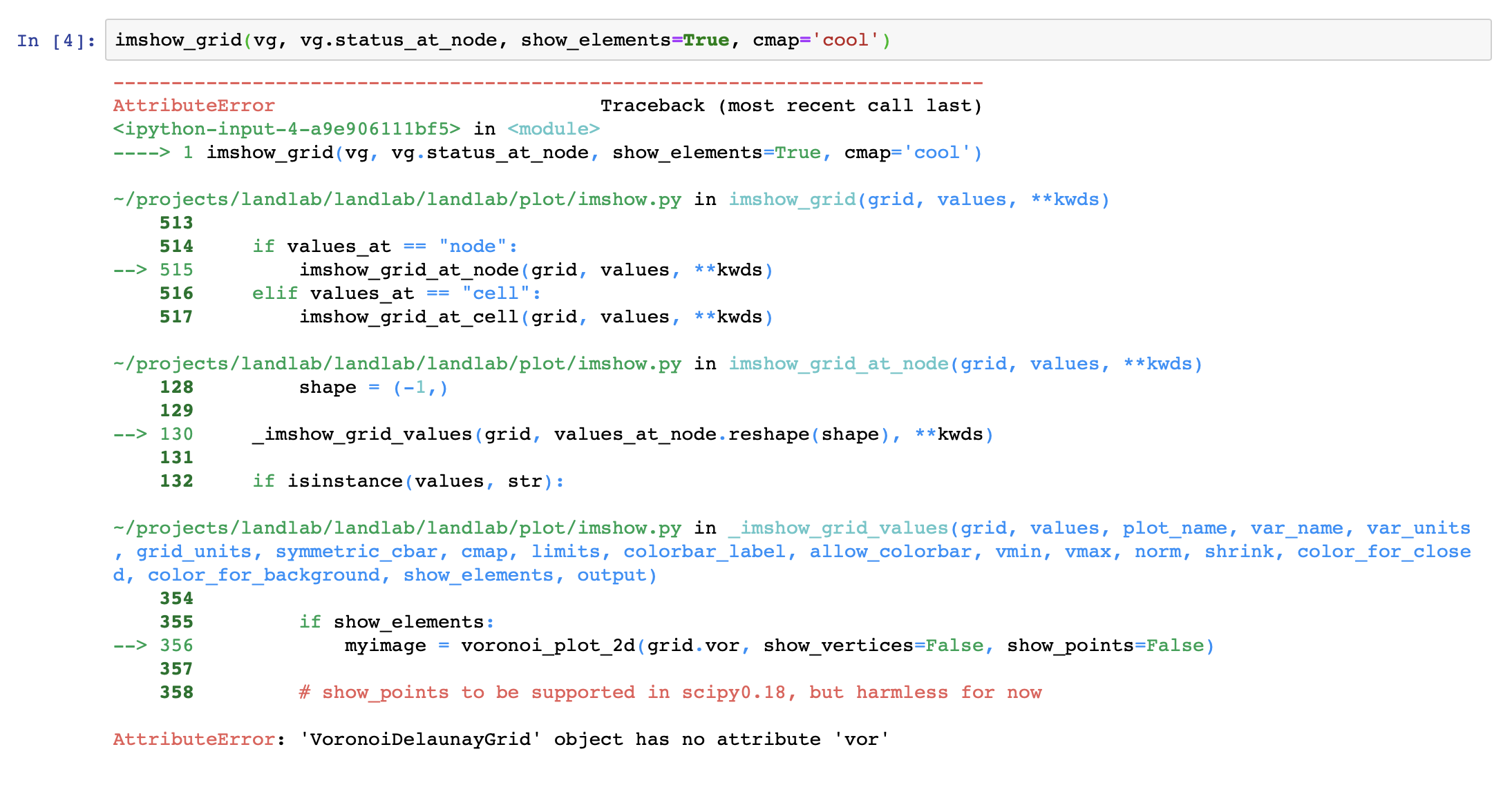v2, voronoi, and imshow_grid · Issue #1048 · landlab/landlab · GitHub