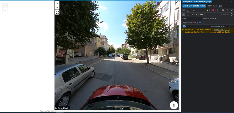 WARNING: Too many active WebGL contexts. Oldest context will be lost. pannellum.js:12 · Issue ...