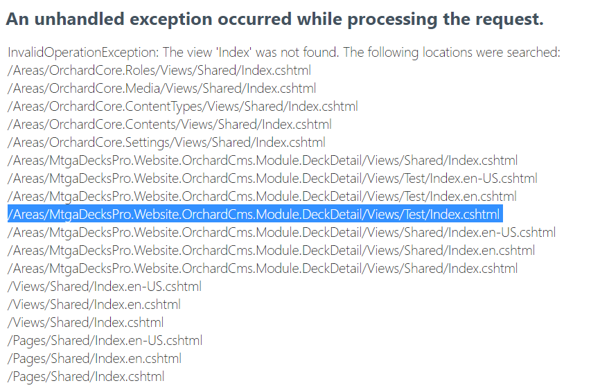 View for my module not found? · Issue #5399 · OrchardCMS/OrchardCore · GitHub