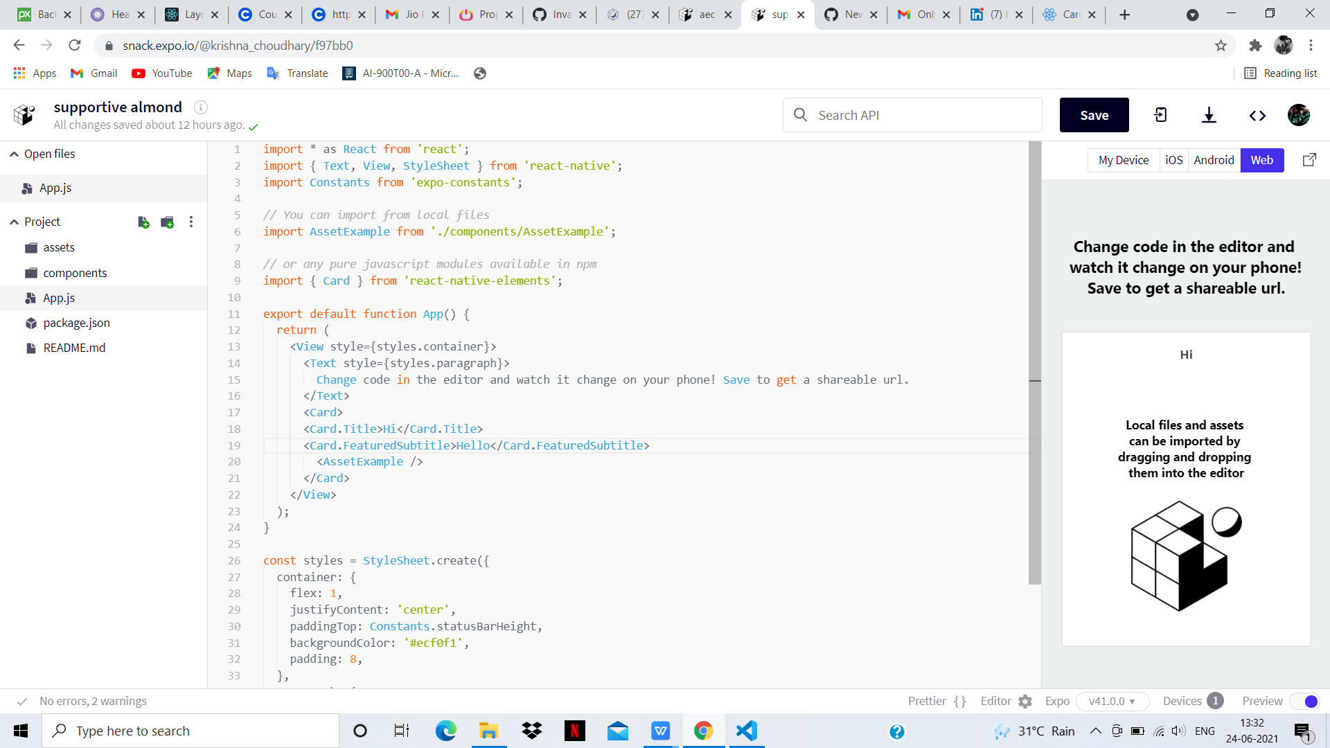 Card · Issue #3104 · react-native-elements/react-native-elements · GitHub