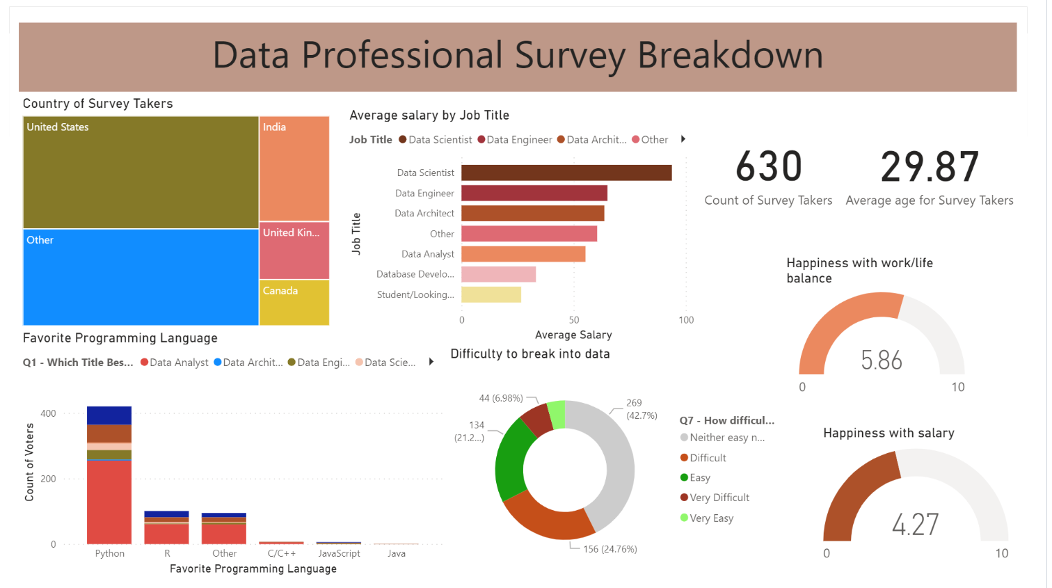 GitHub - magdalenapetrushevska/powerBi-dataProfessionalSurveyBreakdown