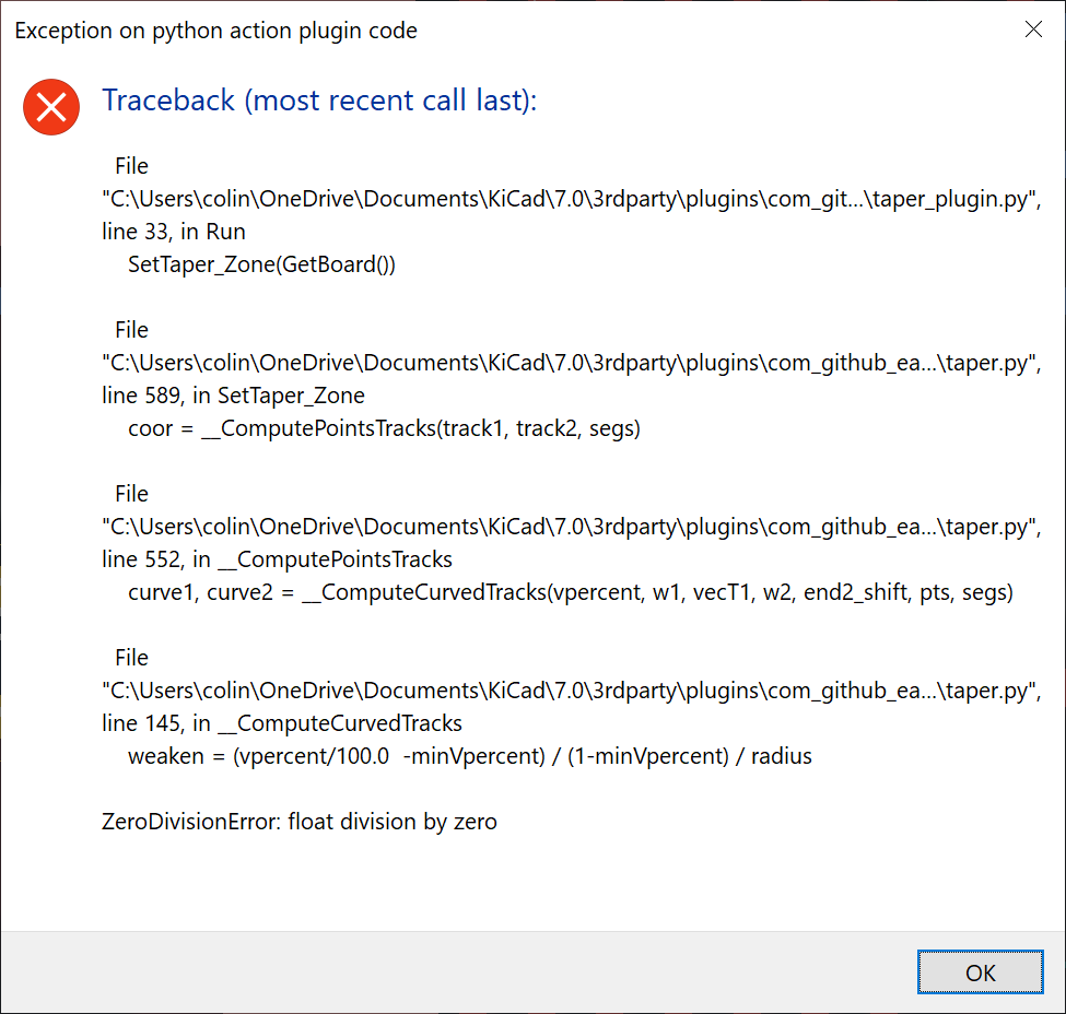 Division by zero in Taper · Issue #53 · easyw/RF-tools-KiCAD · GitHub