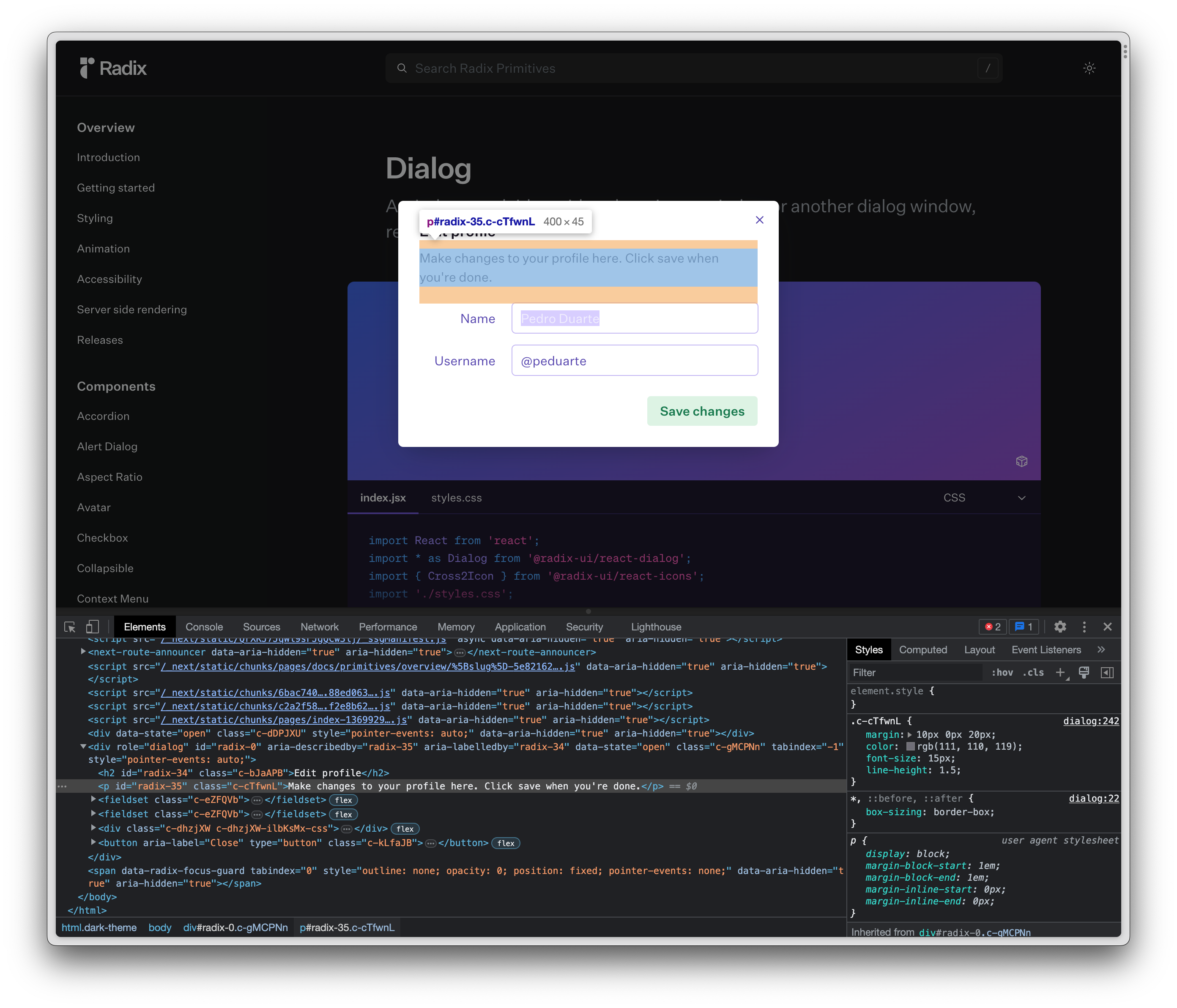 Dialog Description Is Never Read By Screen Reader · Issue 2038 · Radix Uiprimitives · Github