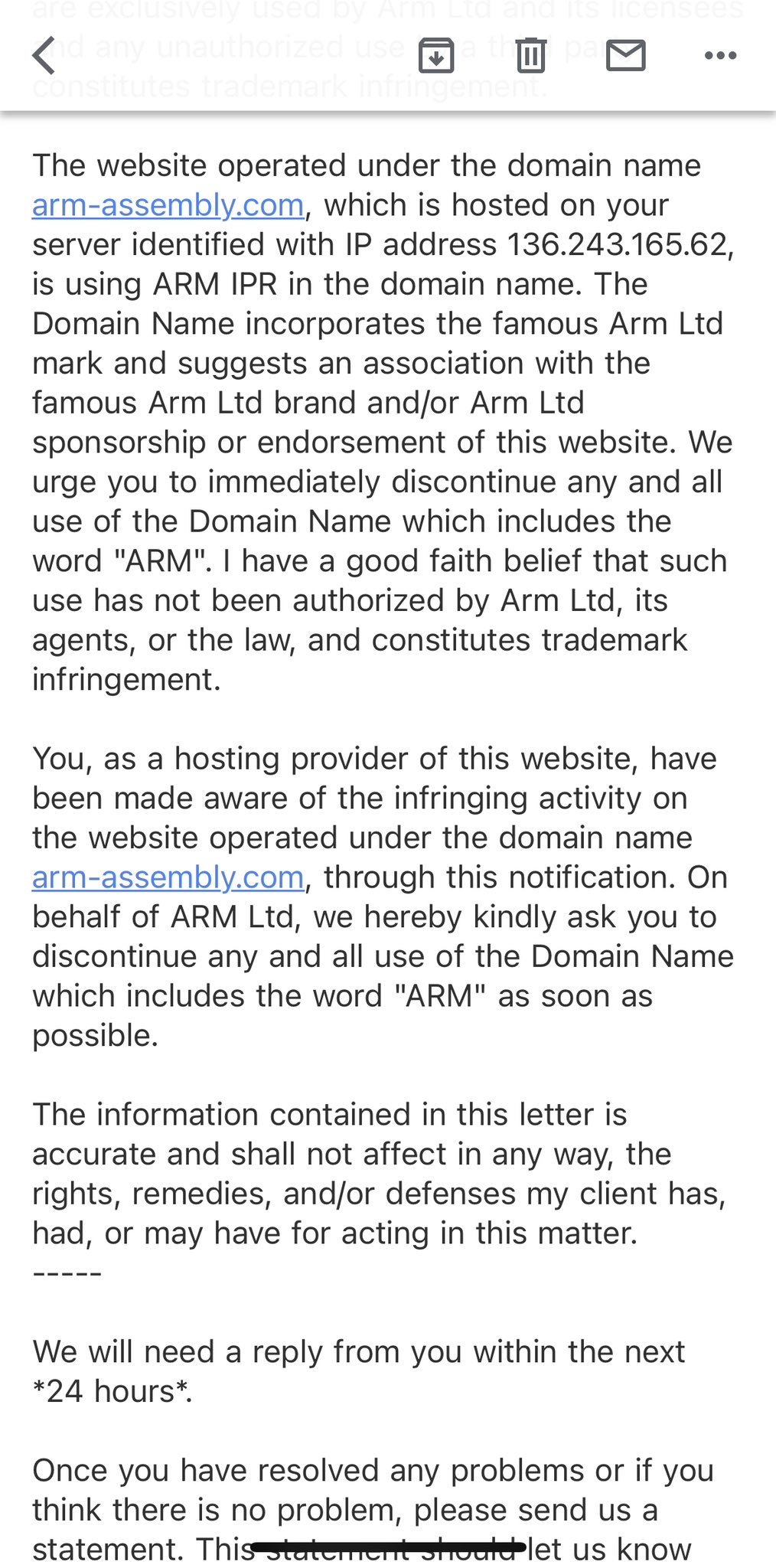 TODO: Outrageous Cease & Desist by @ARM to Azeria Labs · Issue #54 · disclose/research-threats ...