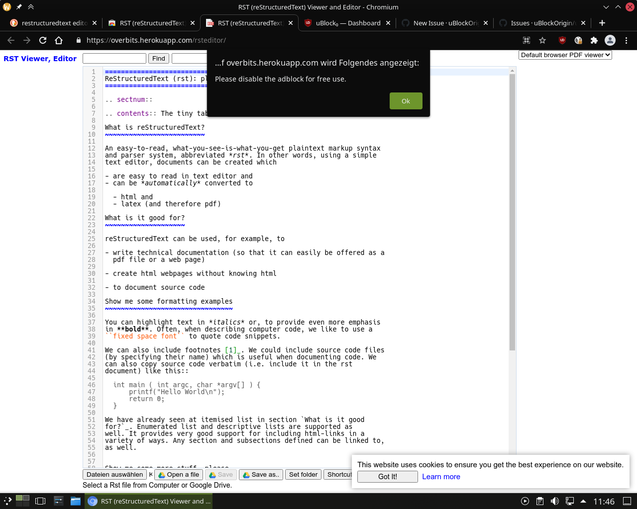 [Anti-Adblock] overbits.herokuapp.com/rsteditor/ · Issue #8783 · uBlockOrigin/uAssets · GitHub