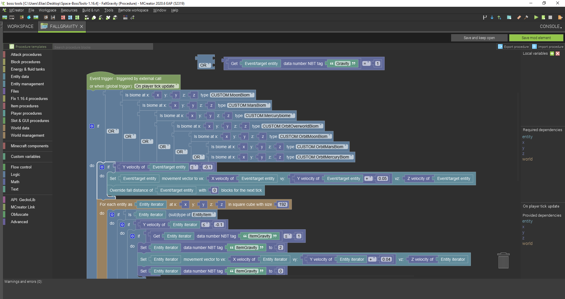 Movemend of Entitys not working · Issue #680 · MCreator/MCreator · GitHub