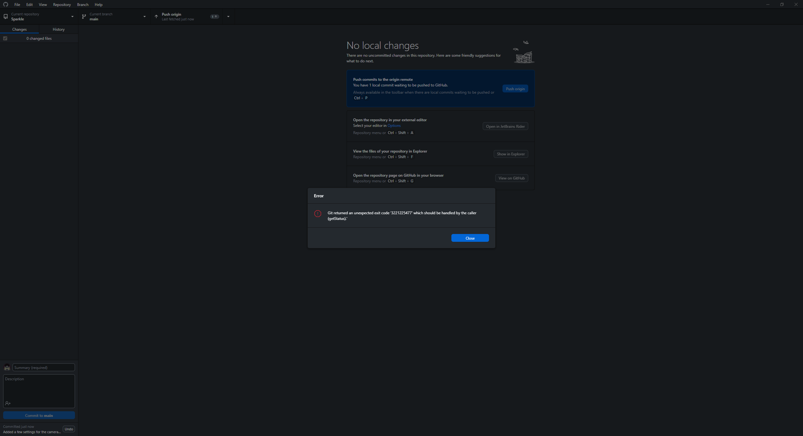 Unexpected Error · Issue #17611 · desktop/desktop · GitHub