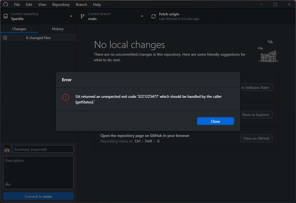 Unexpected Error · Issue #17611 · desktop/desktop · GitHub
