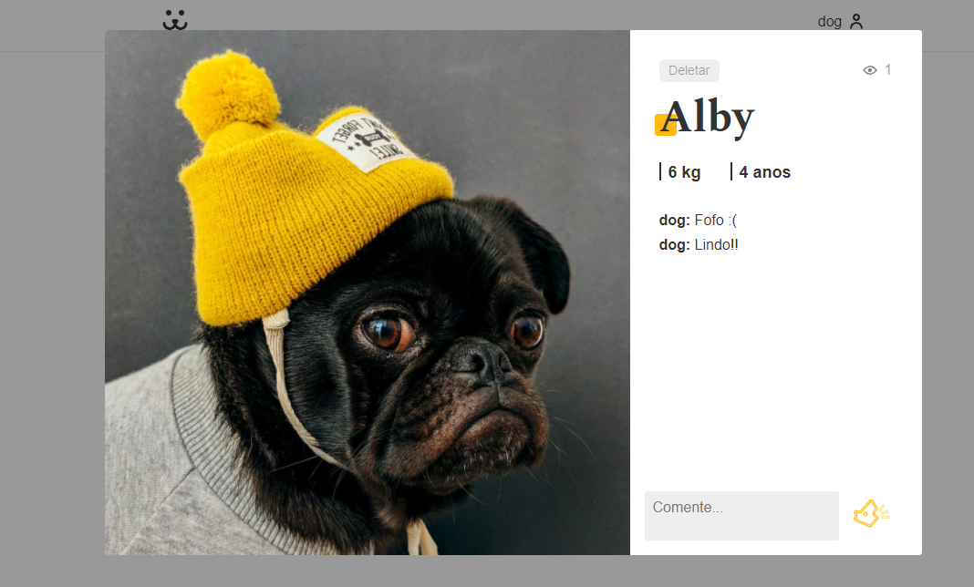 GitHub - jessicacosta07/dogs-react: Project developed in the complete react course - Origamid