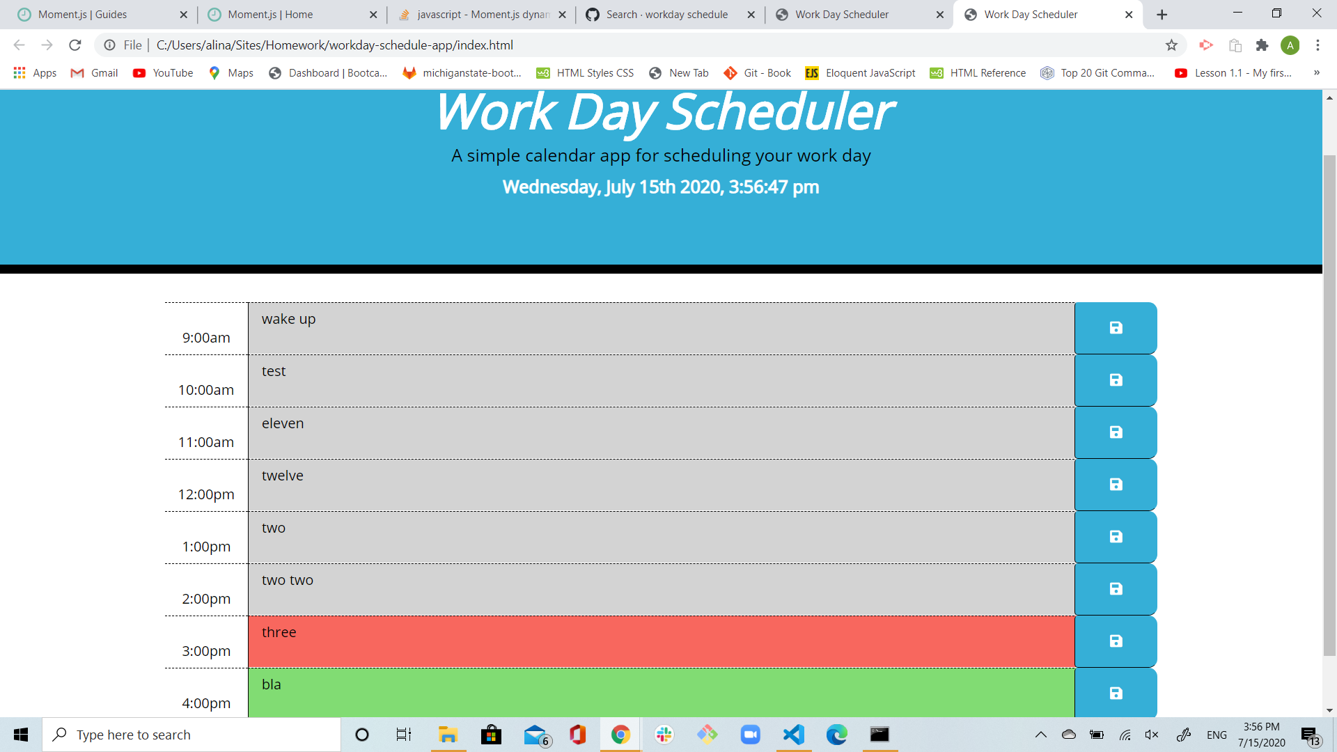 GitHub - agorelik2/workday-schedule-app: A simple daily planner ...
