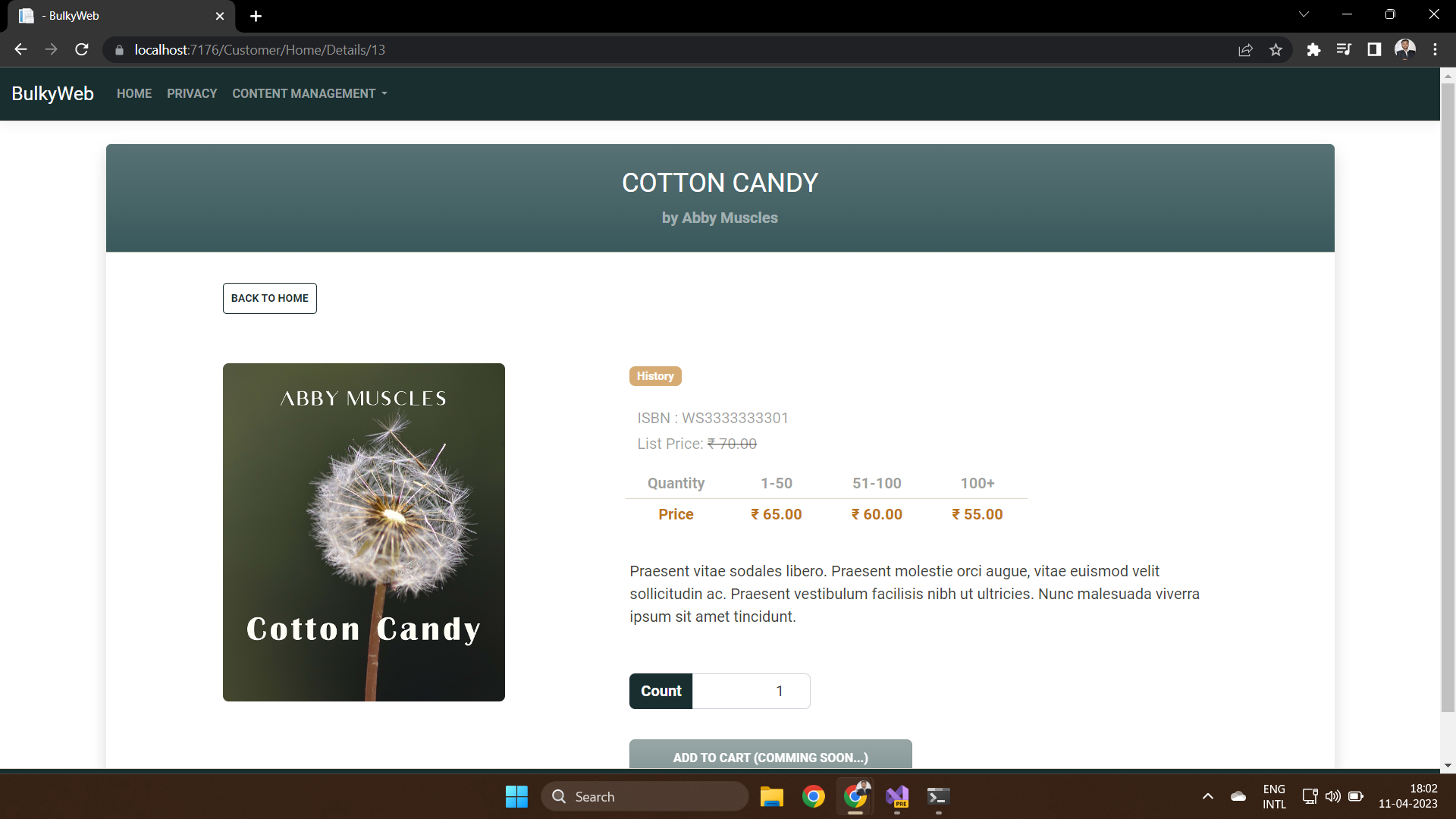 GitHub - divyesh1099/Bulky_MVC: .NET MVC E-commerce Website for Selling Books