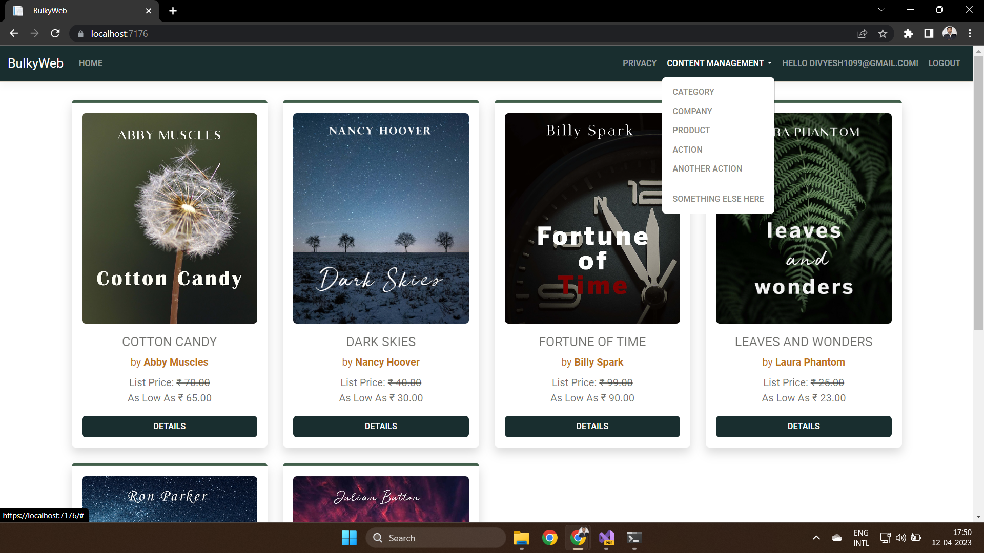 GitHub - divyesh1099/Bulky_MVC: .NET MVC E-commerce Website for Selling Books