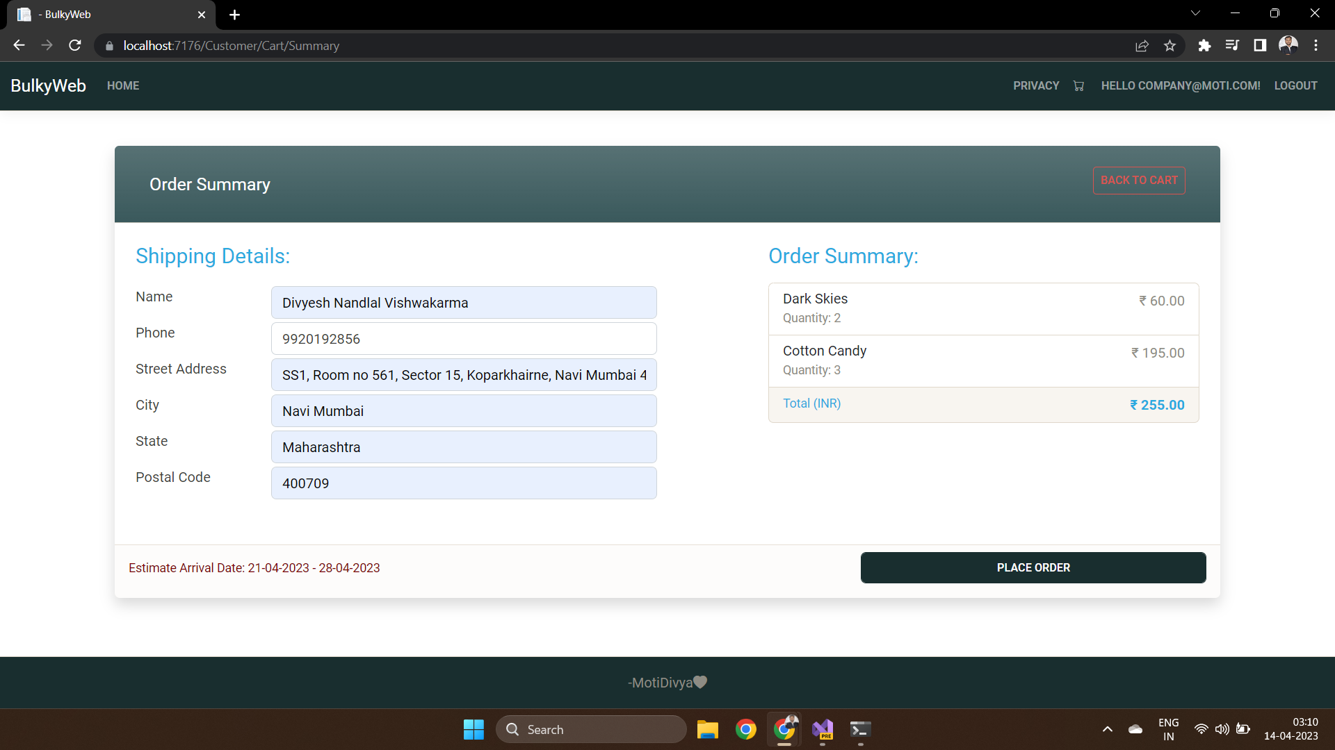GitHub - divyesh1099/Bulky_MVC: .NET MVC E-commerce Website for Selling Books