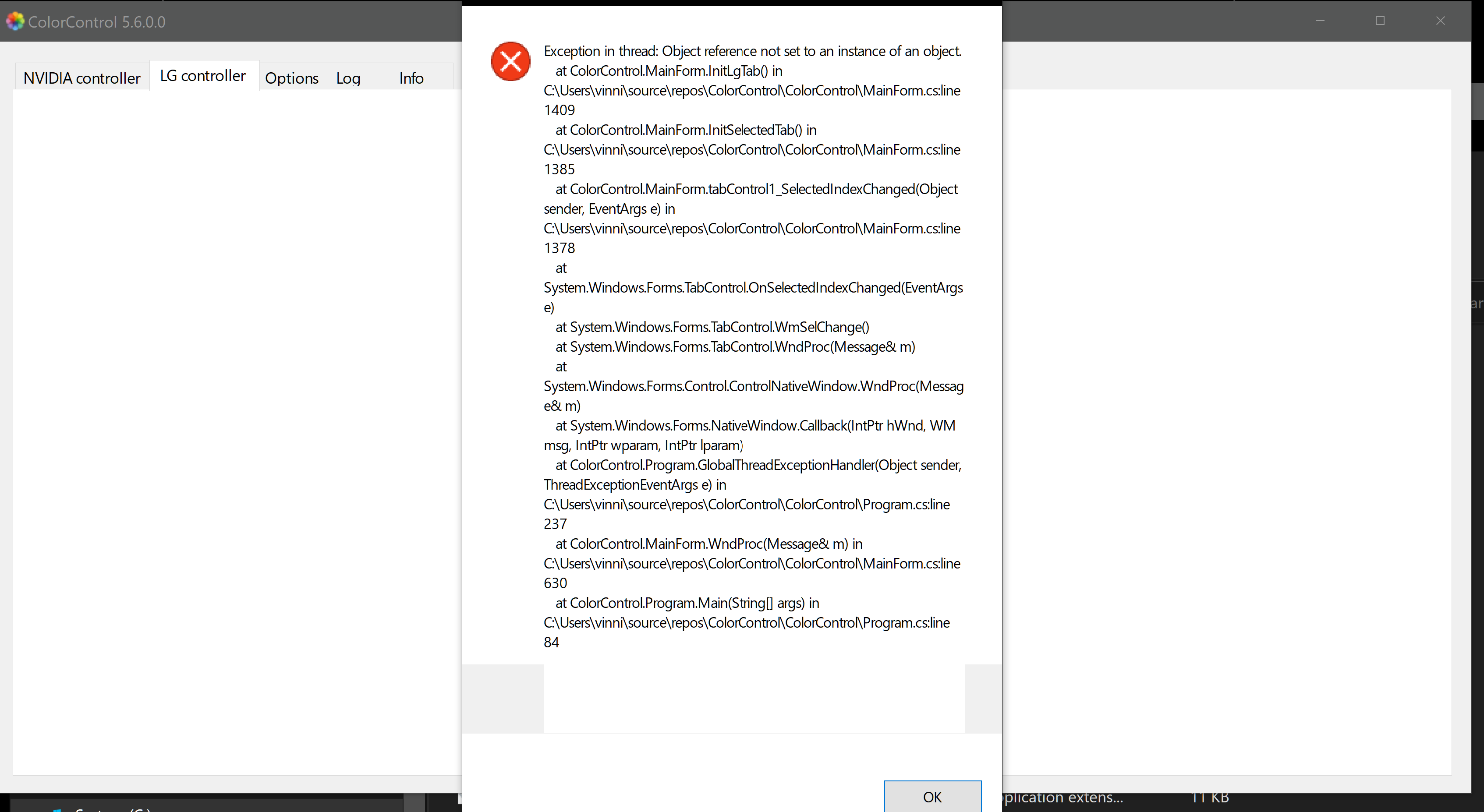 Will not start after nvidia driver update and clean install of Color Control · Issue #91 ...