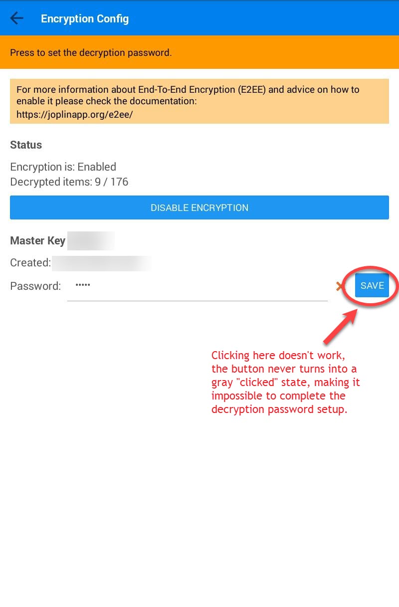 Android tablet: encryption password "save" button doesn't work · Issue #3068 · laurent22/joplin ...