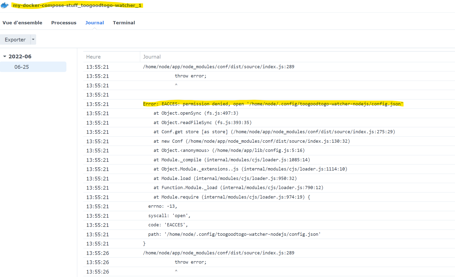 Issue: EACCES on docker · Issue #39 · marklagendijk/node-toogoodtogo-watcher · GitHub