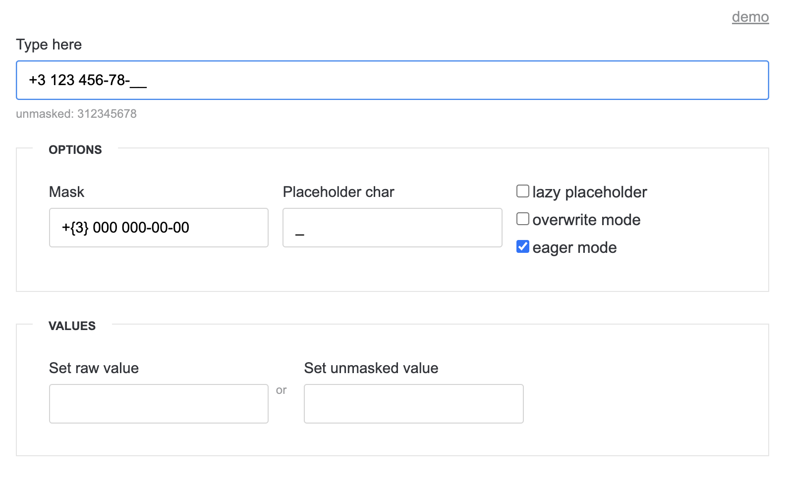 React Imask Invalid Mask Value With Useimask Hook Eager Mode And Fixed Number Characters In A 