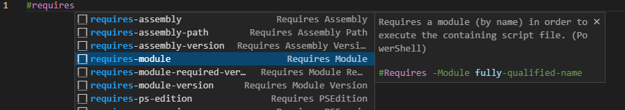 Snippet 'require-module' inserts '-Module' instead of '-Modules' · Issue #1692 · PowerShell ...