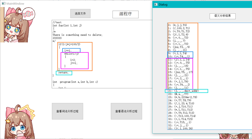 GitHub - slipegg/C-like-Compiler: 类C语法编译器，支持词法分析、语法分析和语义分析