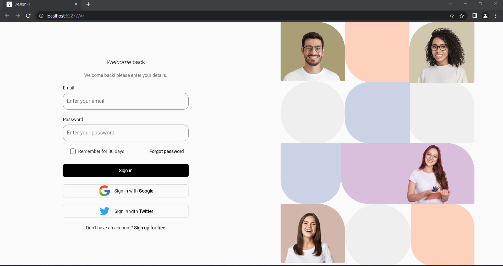 GitHub - AMG2001/login-page-design1: implementing number of login pages designs with flutter