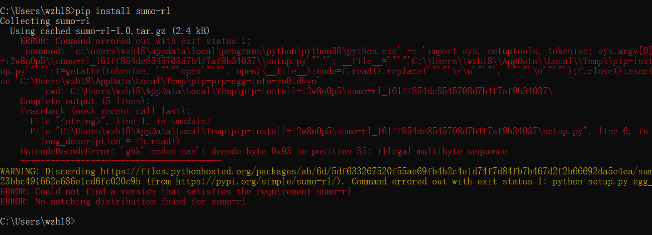 Pip Install Sumo Rl Failed · Issue 7980 · Eclipse Sumo Sumo · Github