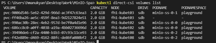 No way to remove volumes · Issue #376 · minio/directpv · GitHub
