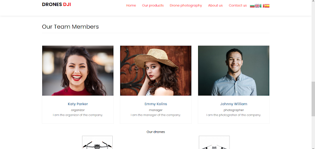 GitHub - nikolamihailov/Drones-DJI-Website: This is a project using custom css template and a ...