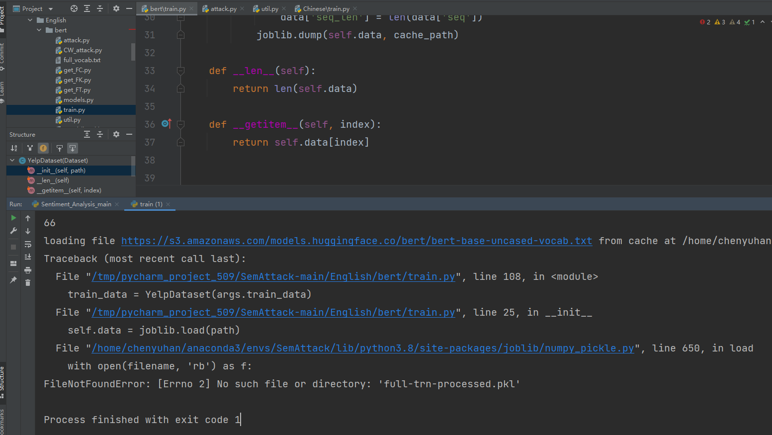 运行问题 · Issue #4 · AI-secure/SemAttack · GitHub