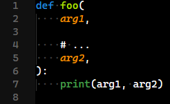 [Python] Comment is not highlighted in function parameter · Issue #3706 · sublimehq/Packages ...