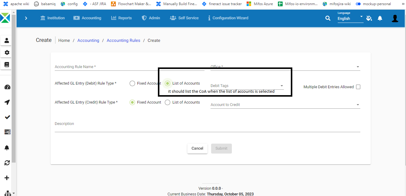 Accounting Rule Option List Of Accounts Option Not Coming · Issue 1877 · Openmf Web App · Github