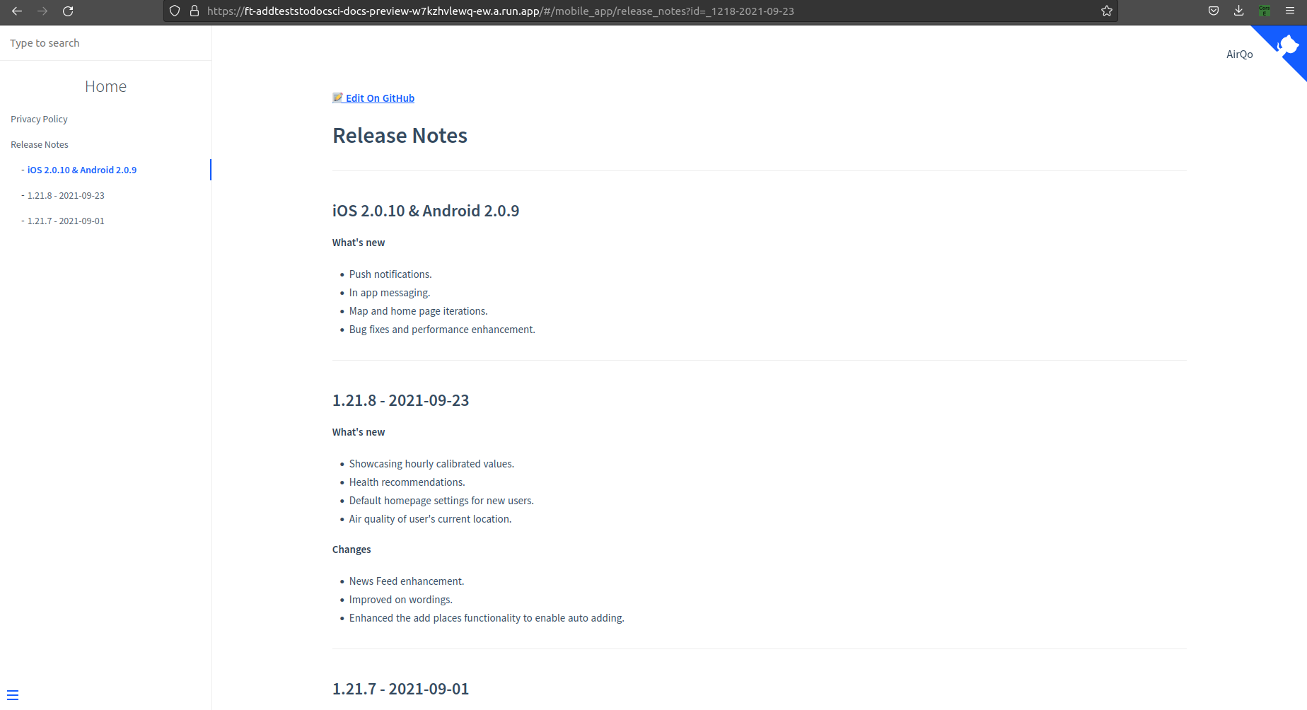 [docs] update mobile app release notes · Issue #972 · airqo-platform ...