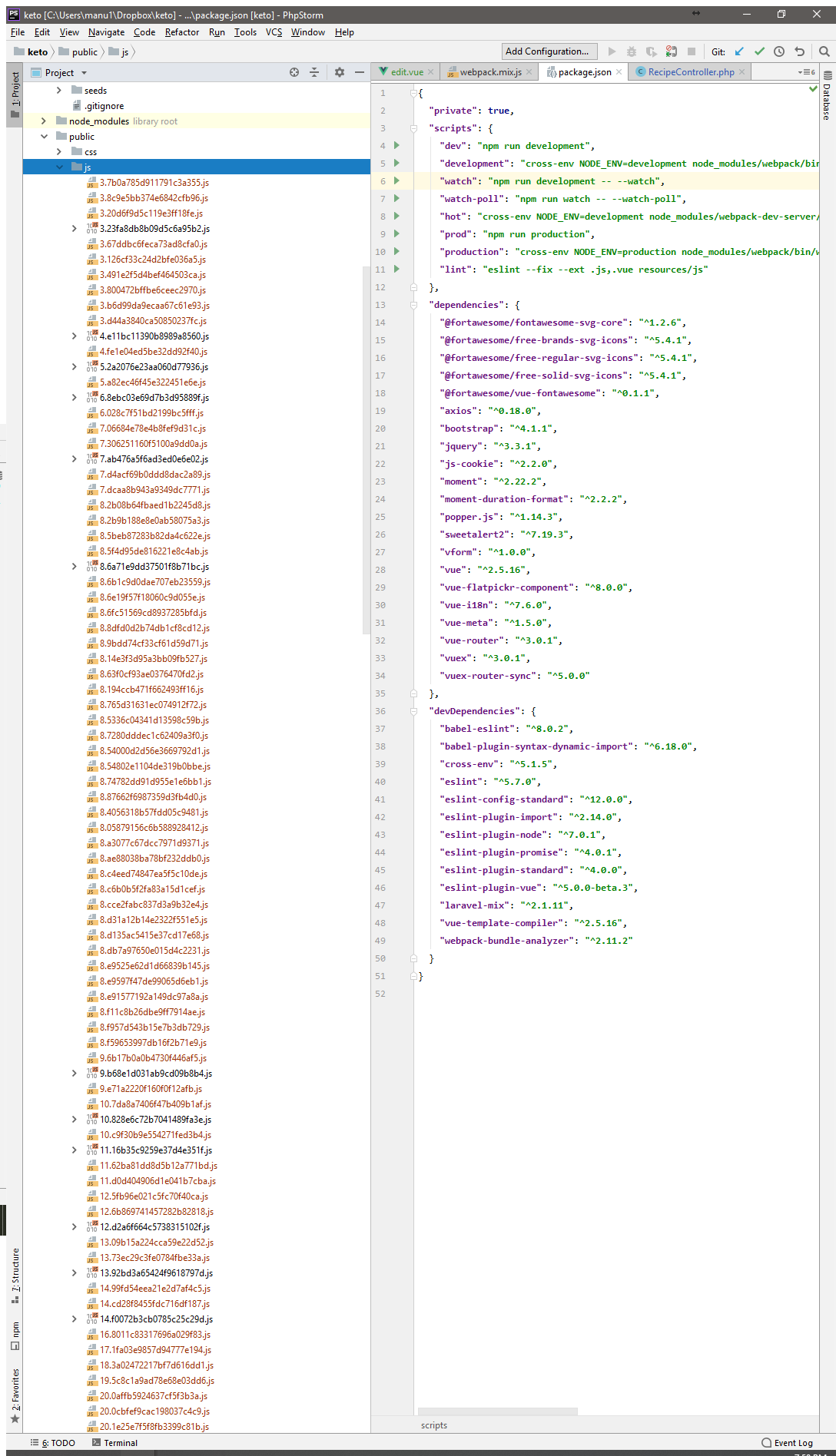 Quick Question Regarding Js Files Generated During Development Under Npm Run Watch · Issue