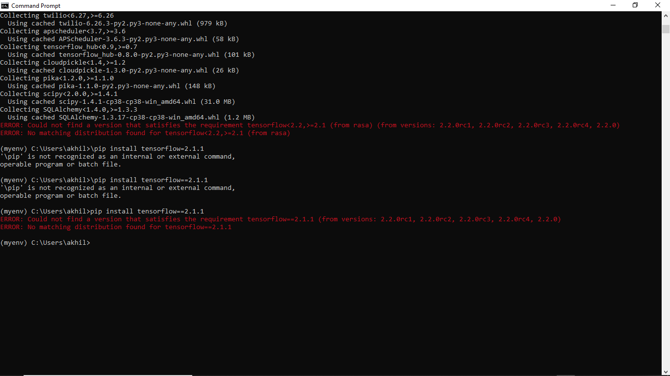 Unable to train my model · Issue #5961 · RasaHQ/rasa · GitHub