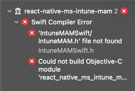 'IntuneMAMSwift/IntuneMAM.h' not found. · Issue #144 · microsoftconnect/ms-intune-app-sdk-ios ...
